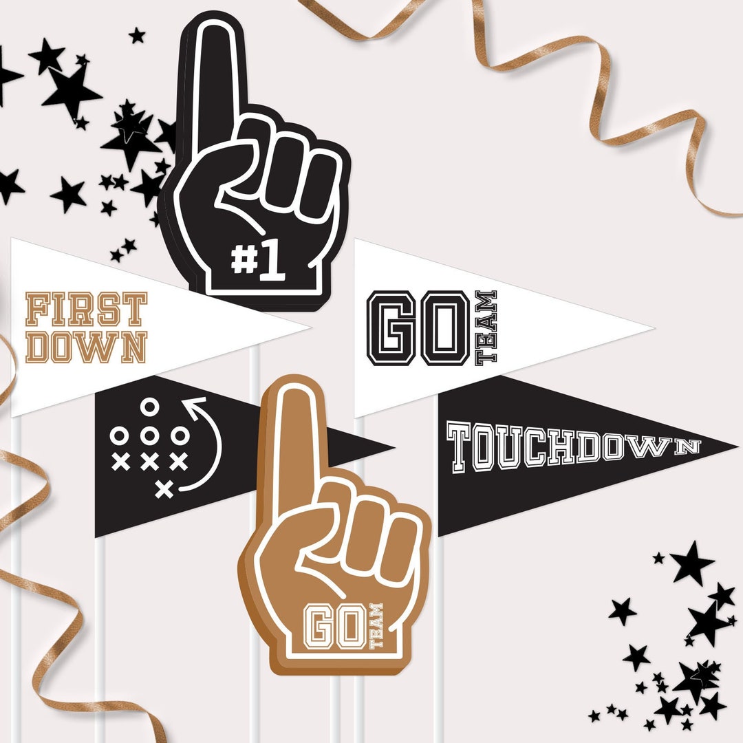 Football Pennant Flags - Printable Go Sports Team Birthday Party ...