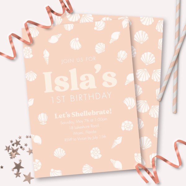 Seashell Invitations - Etsy