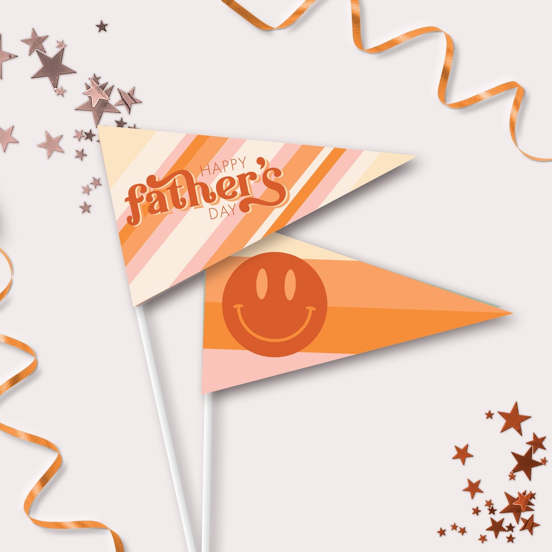 Dad Pennant Flags - Printable Happy Father's Day Flag Photo Prop - 1970 ...