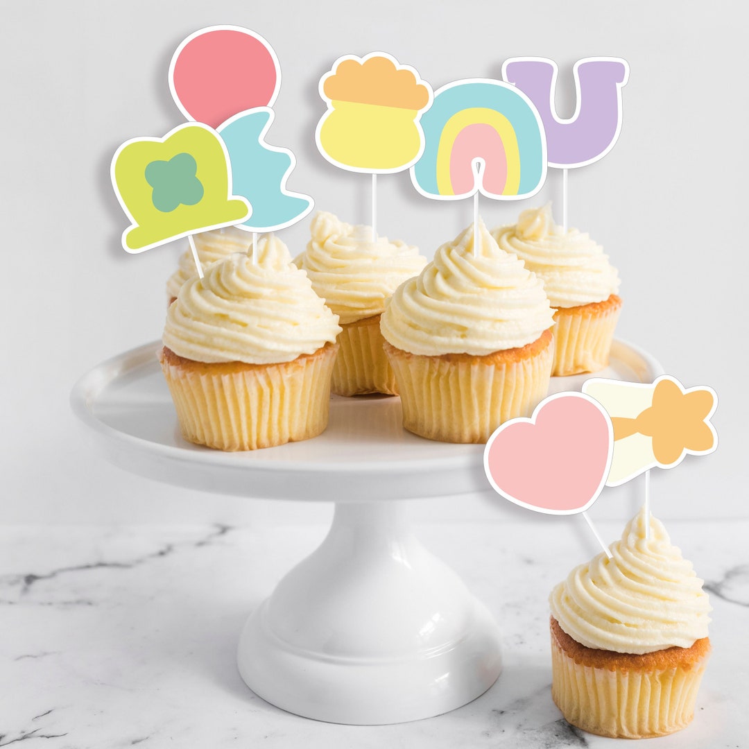 Lucky Charms Cupcake Toppers - Printable St Patricks Day Marshmallow ...