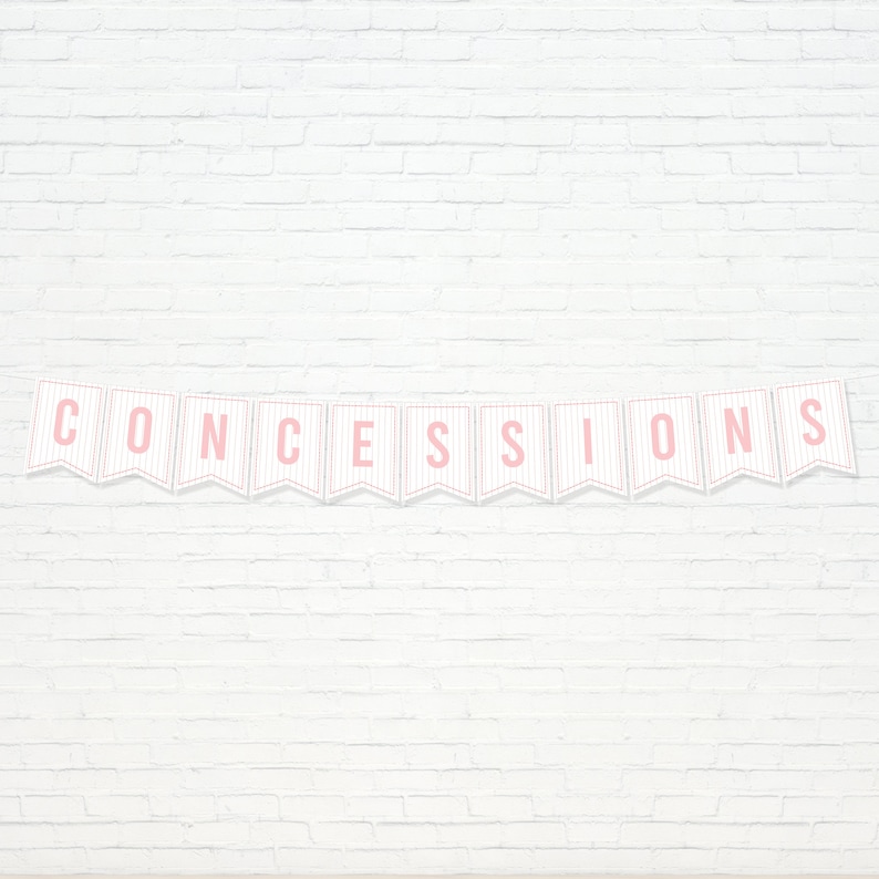 Concessions Stand Banner - Printable Pink Baseball Concessions Banner ...