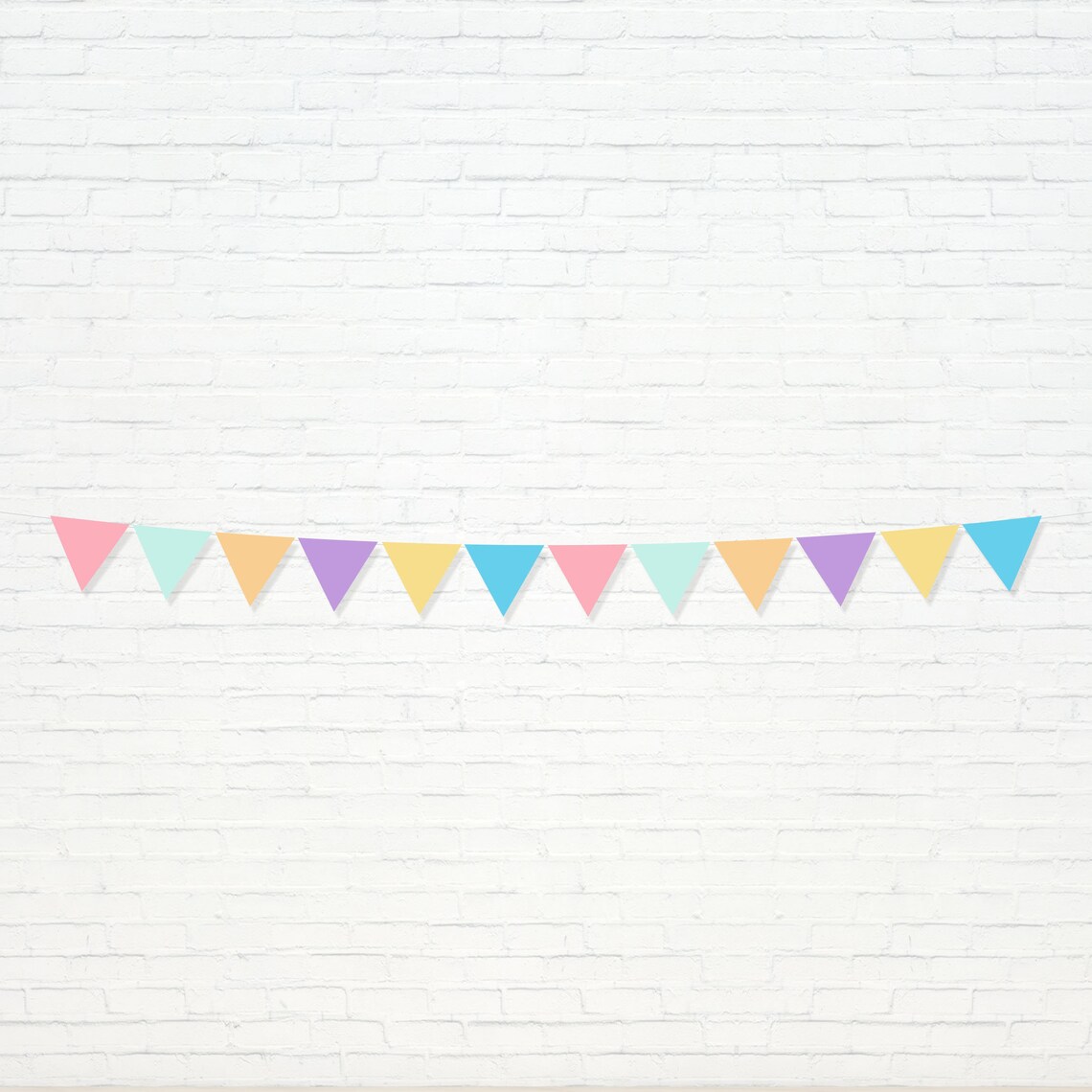 Pastel Bunting Banner Printable Gumball Machine Flag Banner - Etsy