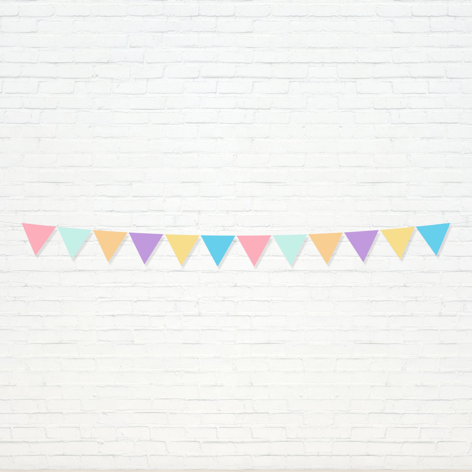 Pastel Bunting Banner Printable Gumball Machine Flag Banner - Etsy