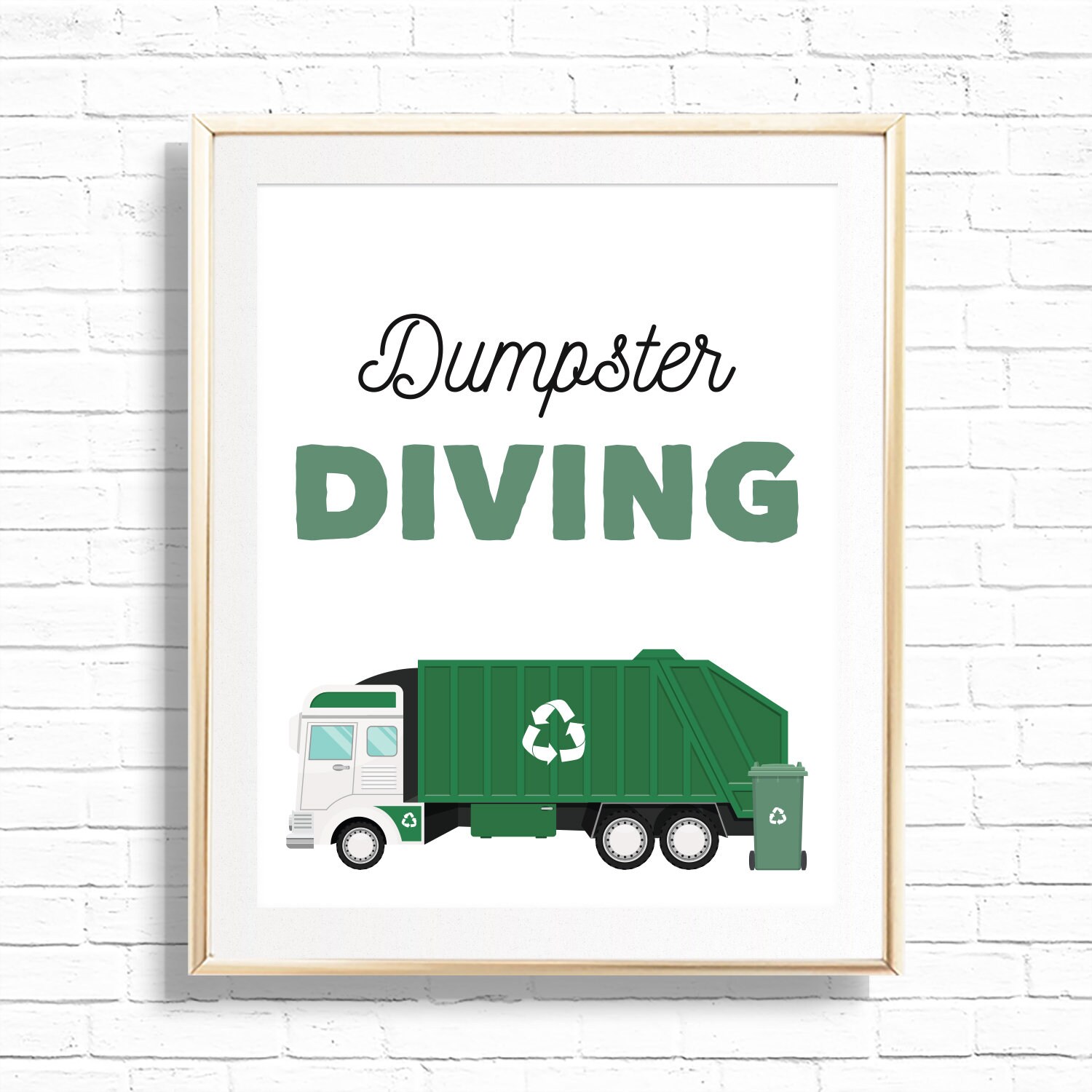 Garbage Truck Sign Printable Dumpster Diving Birthday Food - Etsy