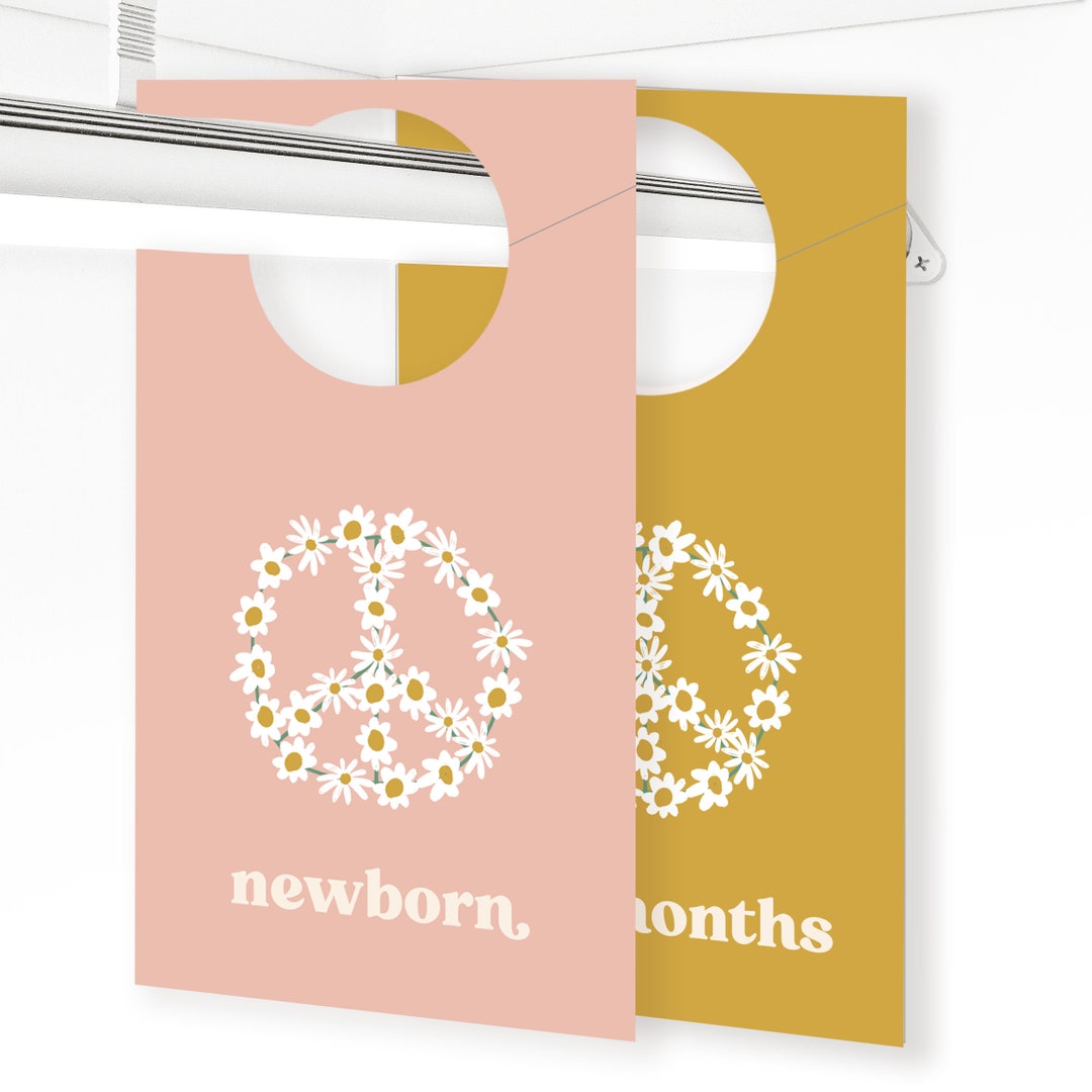 Daisy Closet Dividers - Printable Boho Peace Daisies Baby Clothes ...