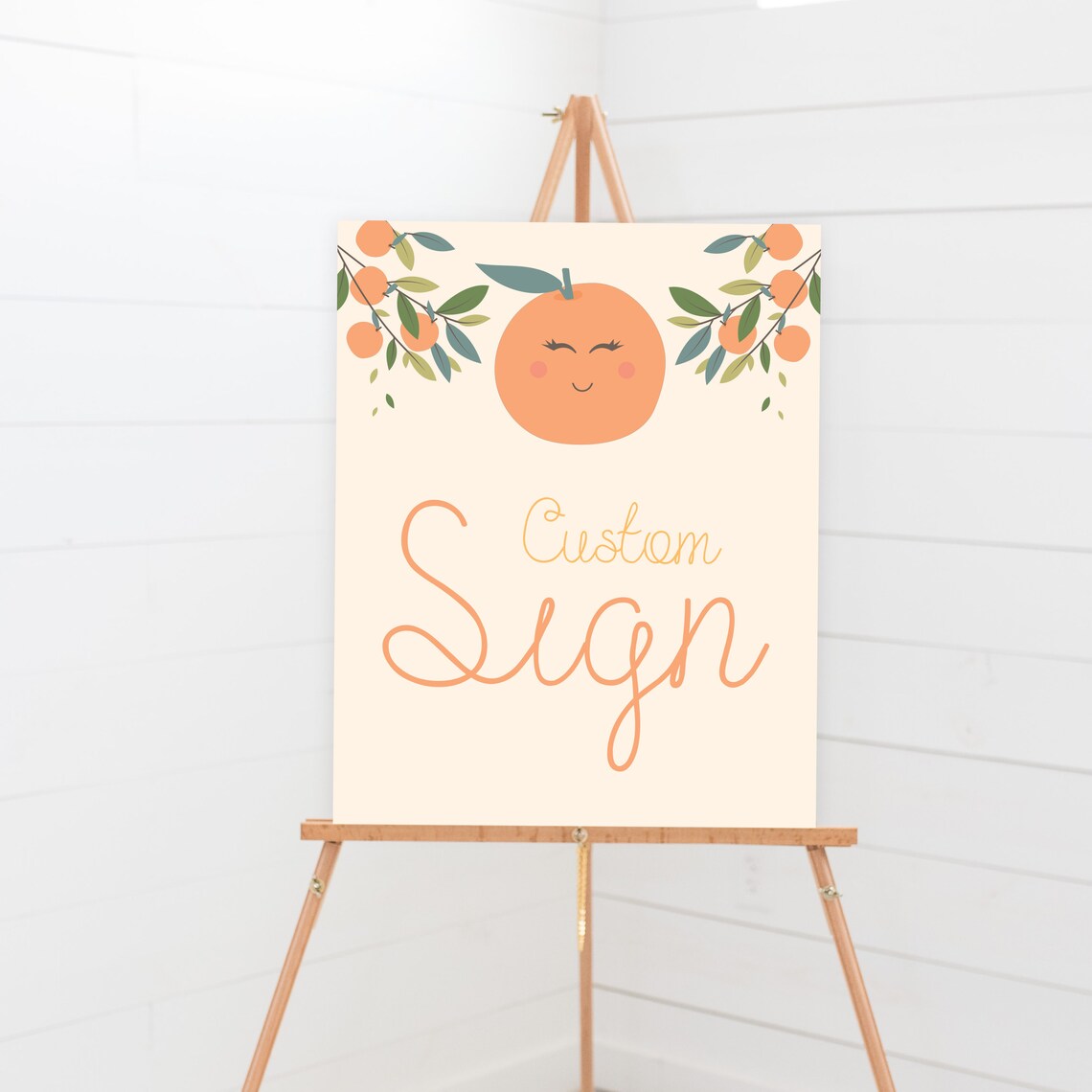 Little Cutie Customized Party Sign Printable Orange - Etsy