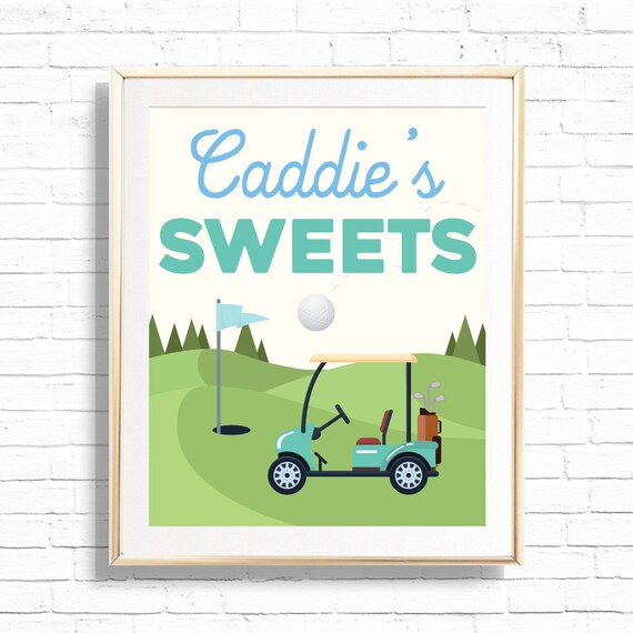 Golf Sweet Sign Printable Caddie's Sweets Hole in One - Etsy
