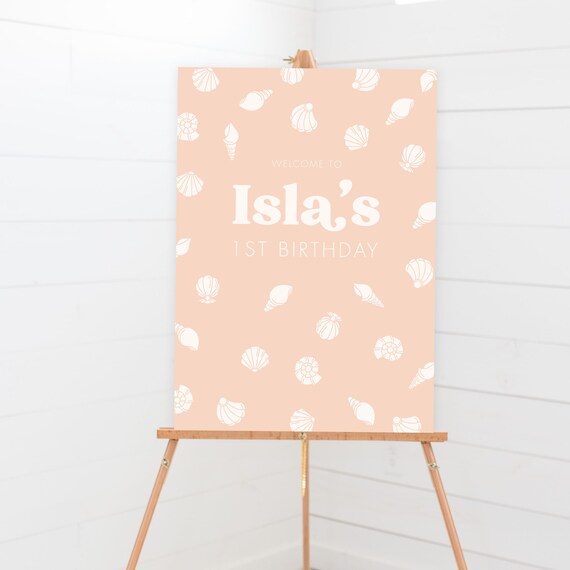 Seashell Welcome Sign Printable Boho Seashell Under the Sea - Etsy