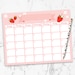 Strawberry Calendar - Printable Open Monthly Desk to Do Planner ...