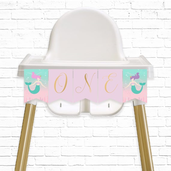 Mermaid Party 1st Birthday Highchair Banner Printable Purple Aqua mermaid-party-1st-birthday-highchair-banner-printable-purple-aqua