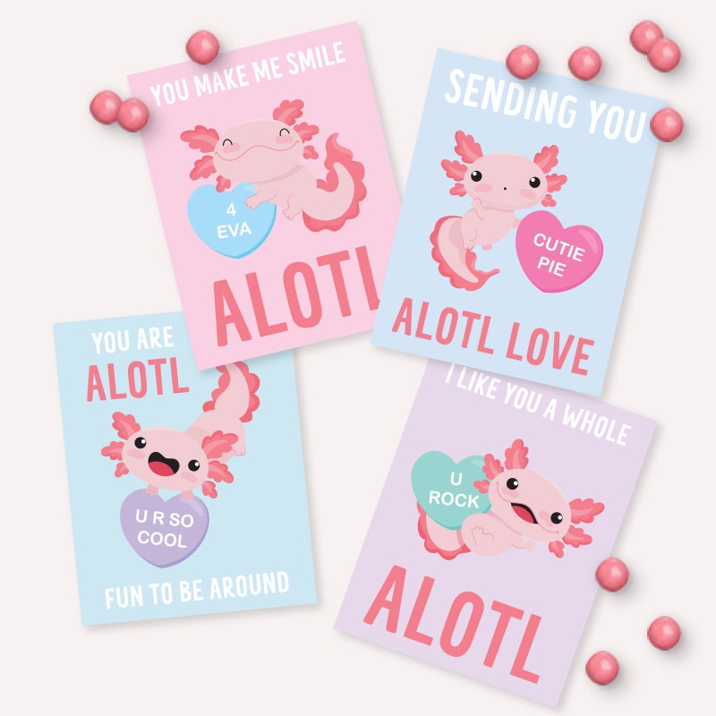 Axolotl Valentine - Etsy