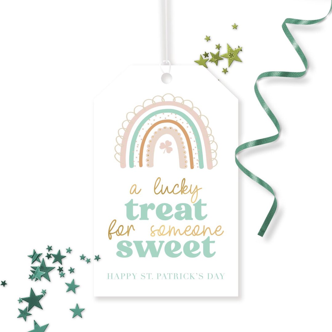 St Patrick's Day Gift Tag - Printable Lucky Treat for Someone Sweet 1st ...