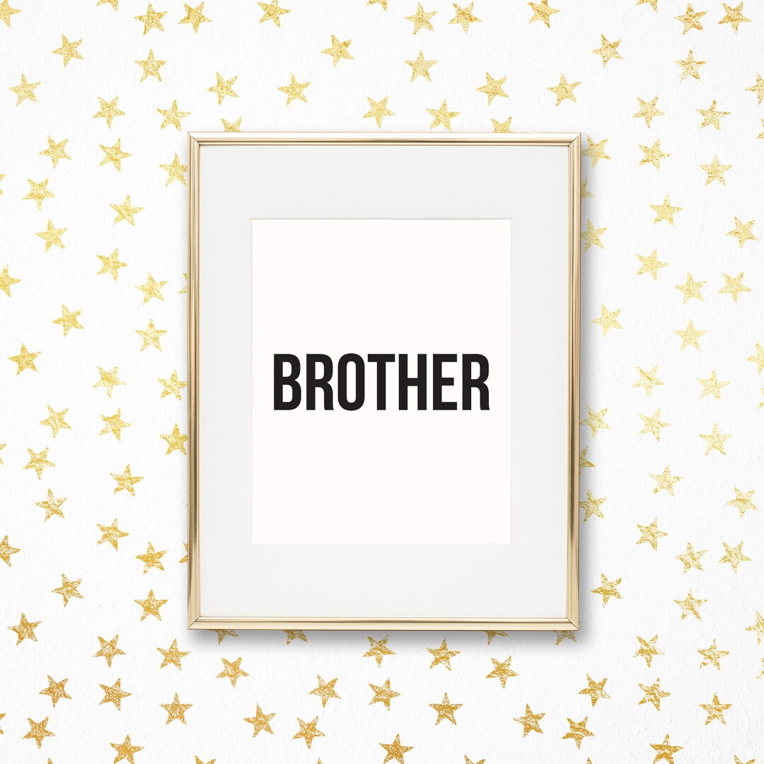 Brother Home Decor Art Print - Printable 8x10 Siblings Bedroom Wall ...