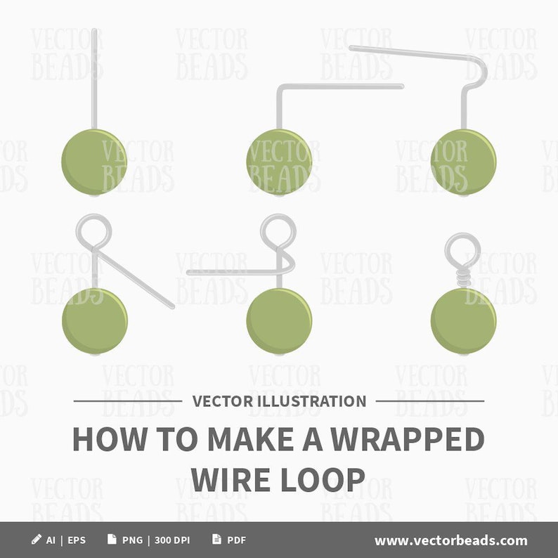 How to Make a Wrapped Wire Loop Vector Illustration - Instant Download ...