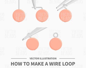 How to Make a Wrapped Wire Loop Vector Illustration - Instant Download ...