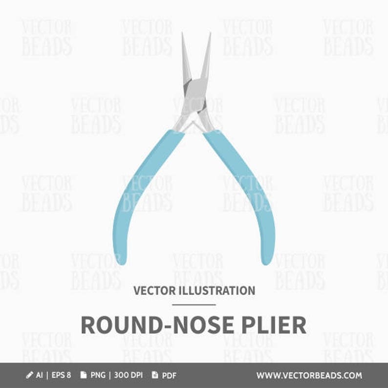 Vector Illustration of Jewellery Making Pliers - Digital Clipart Set - Etsy