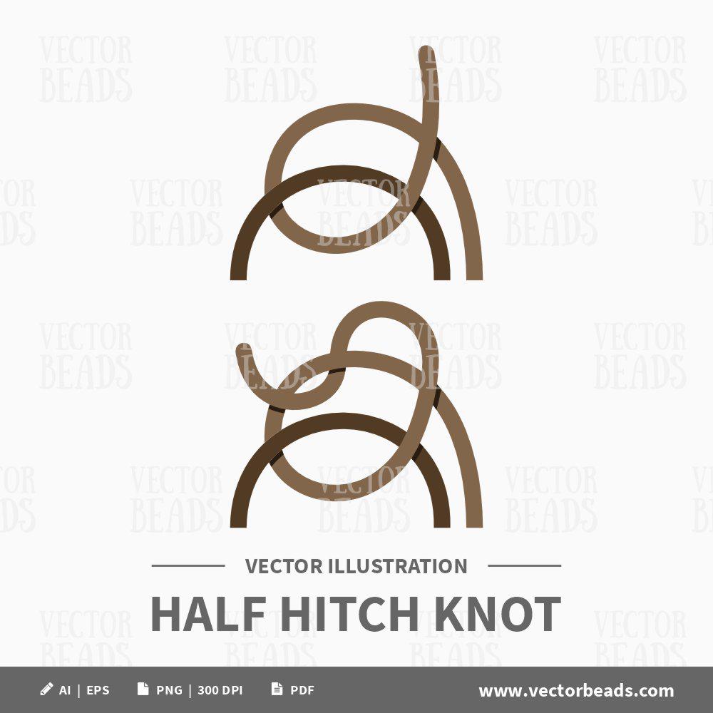 Vector Illustration of Half Hitch Knot - Instant Download - Etsy