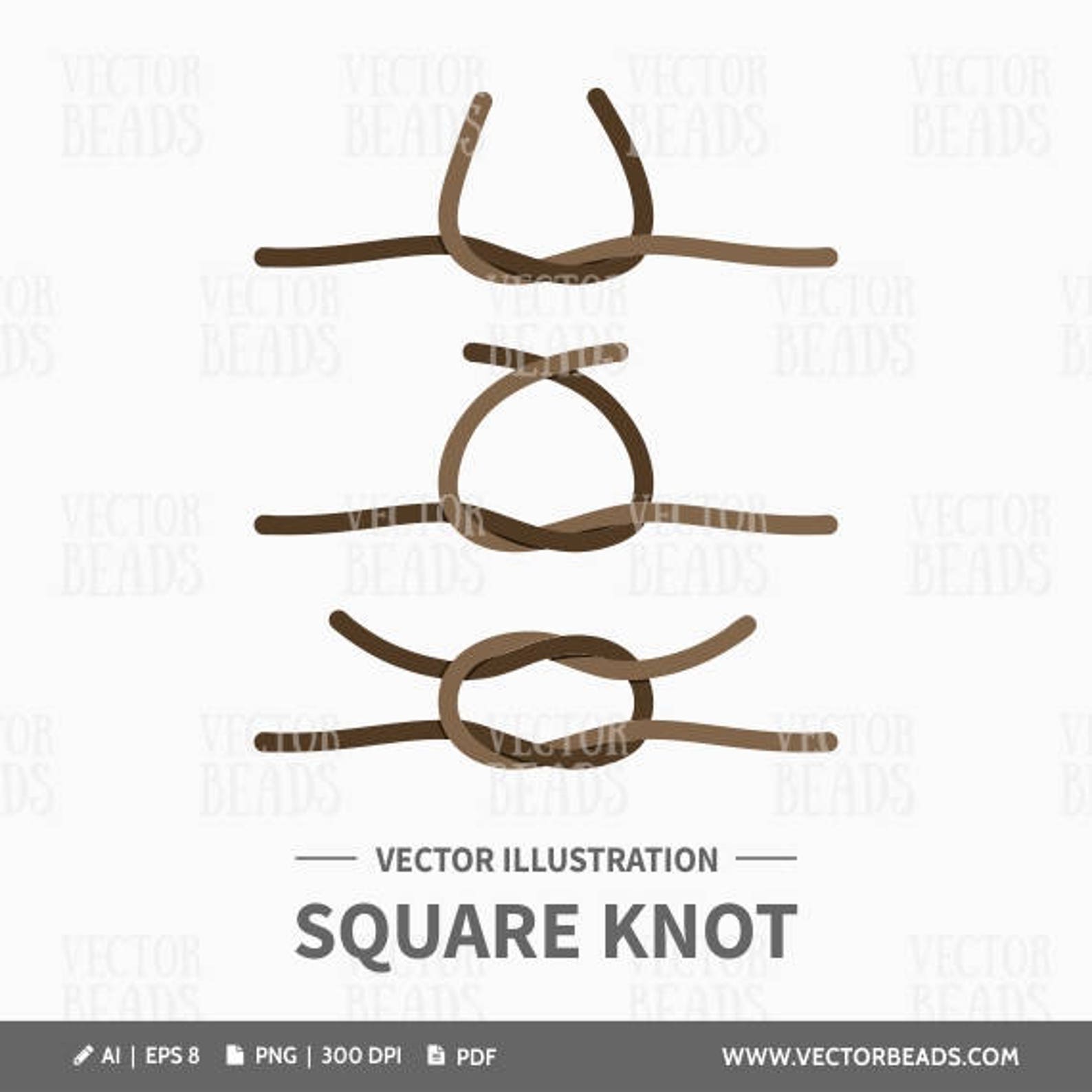 Vector Illustration of Square Knot - Instant Download - Etsy
