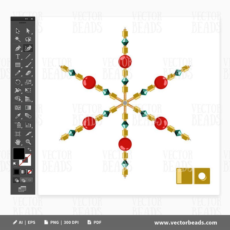 Vector Illustration of Square Seed Bead Sizes - Instant Download - Etsy