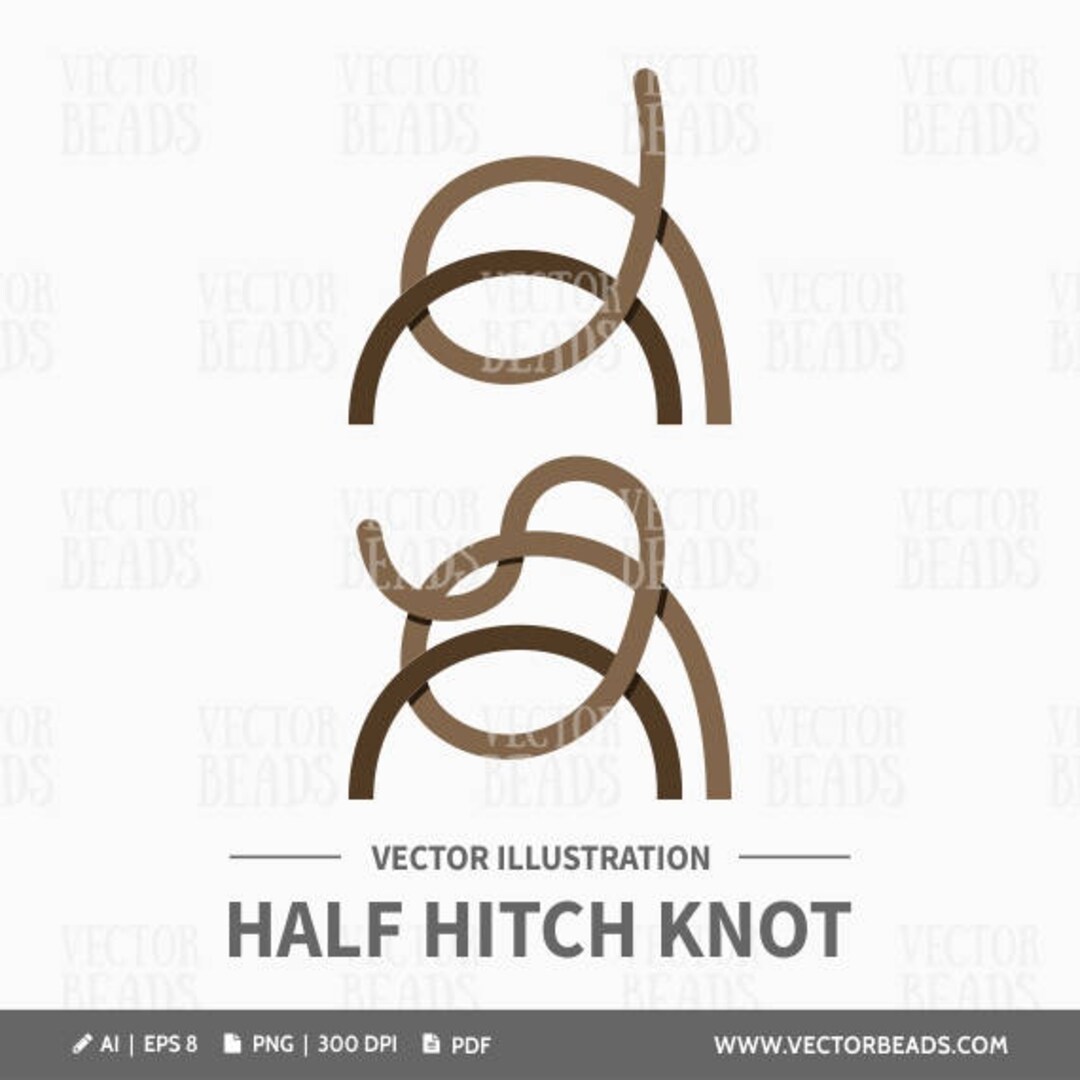 Vector Illustration of Half Hitch Knot Instant Download - Etsy