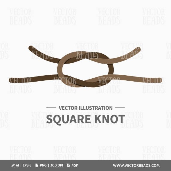 Vector Illustration of Square Knot - Instant Download - Etsy