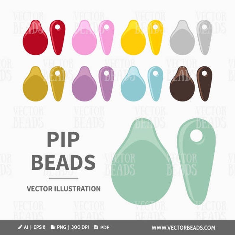 Vector Illustration of Pip Beads for Creating Beading Diagrams Digital ...
