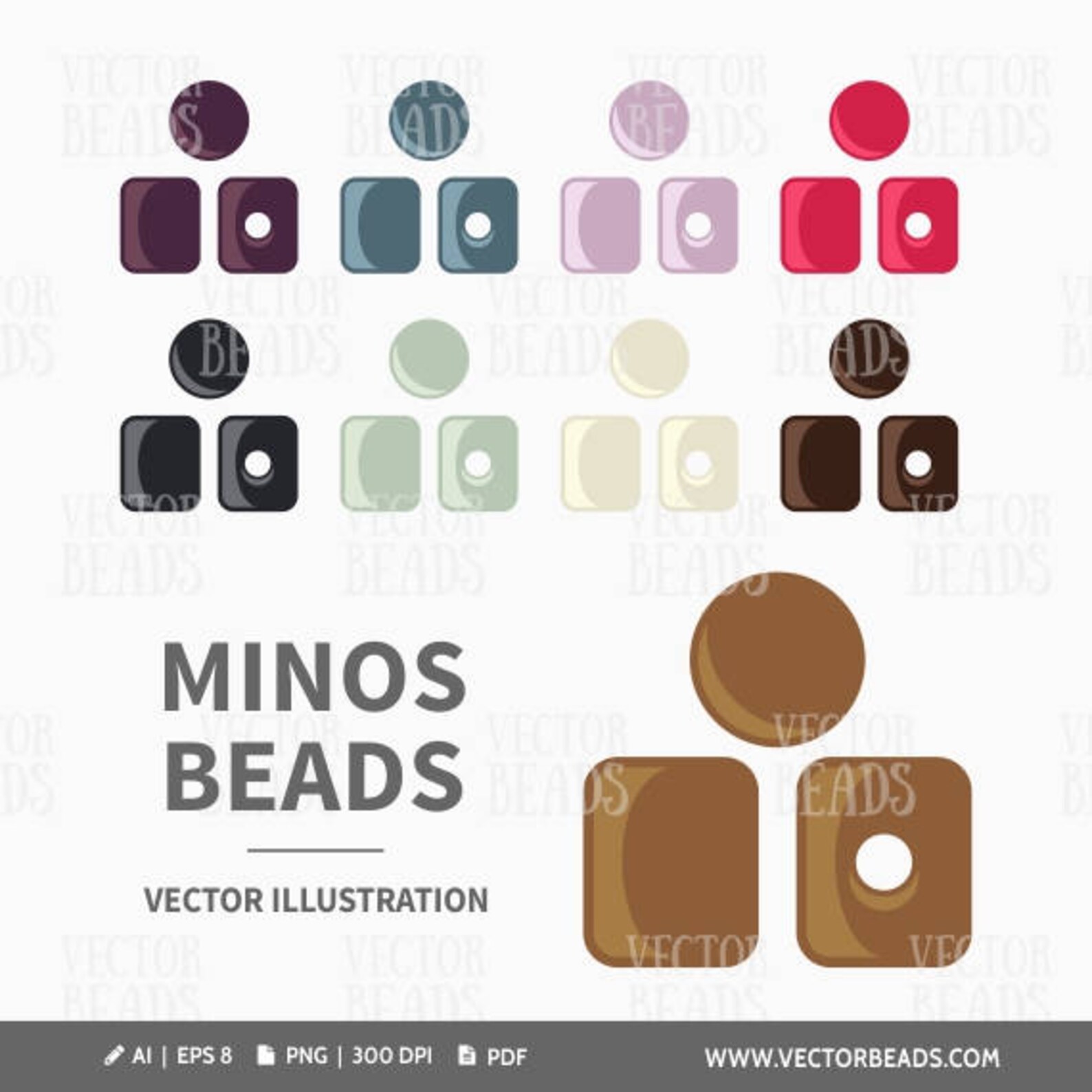 Vector Clipart Pack of Minos Beads Instant Download - Etsy