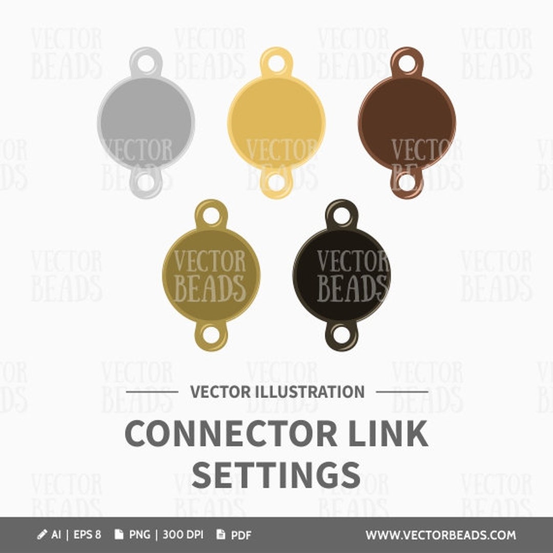 Vector Clipart Set of Connector Link Settings - Instant Download - Etsy
