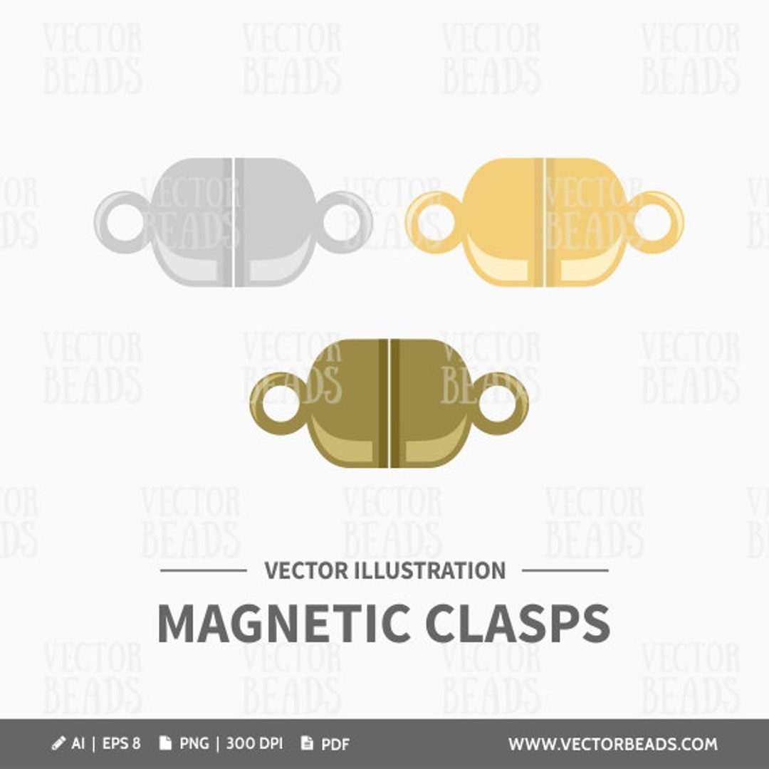 Vector Clipart Set of Magnetic Jewelry Clasps - Instant Download - Etsy