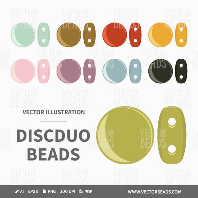 Disc Duo Beads - Etsy