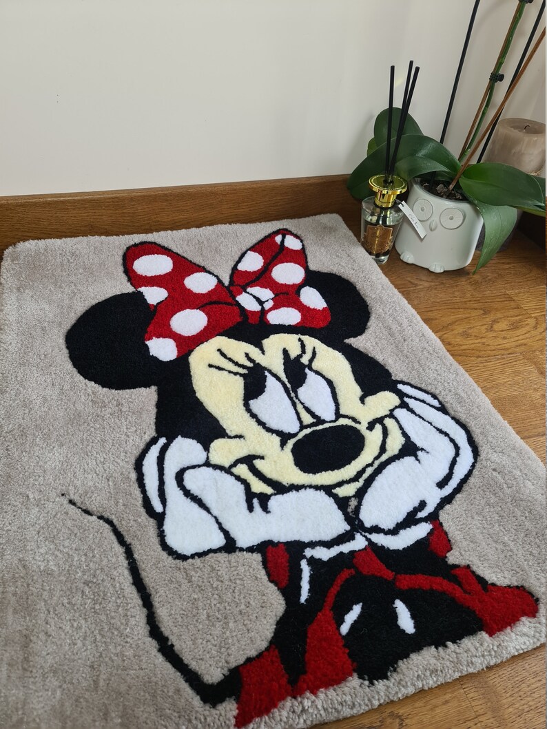 MINNIE MOUSE Rug Tufting Rugs Handmade Minnie Mouse Custom Rugs Kids ...