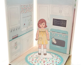 Printable PAPER Doll HOUSE Backgrounds set pdf instant | Etsy