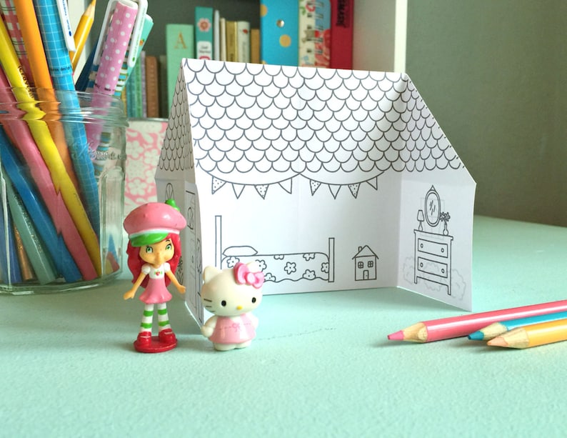 Printable Origami House to COLOR!- Digital File- Instant Download ...