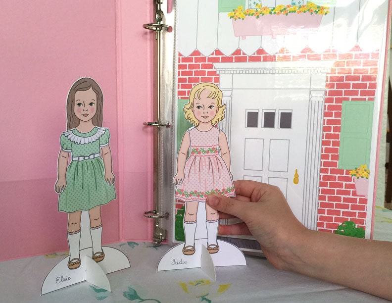 Printable PAPER Doll HOUSE Backgrounds Set- Pdf Instant Download - Use ...