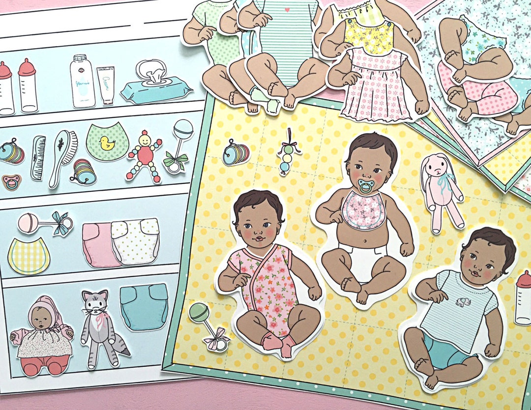Printable BABIES Play Set (darker Skin)-pdf Instant Download- Pretend ...