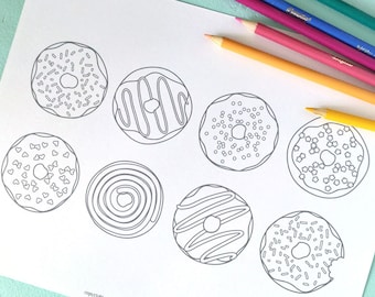Printable CUPCAKES Coloring Page Digital File Instant | Etsy