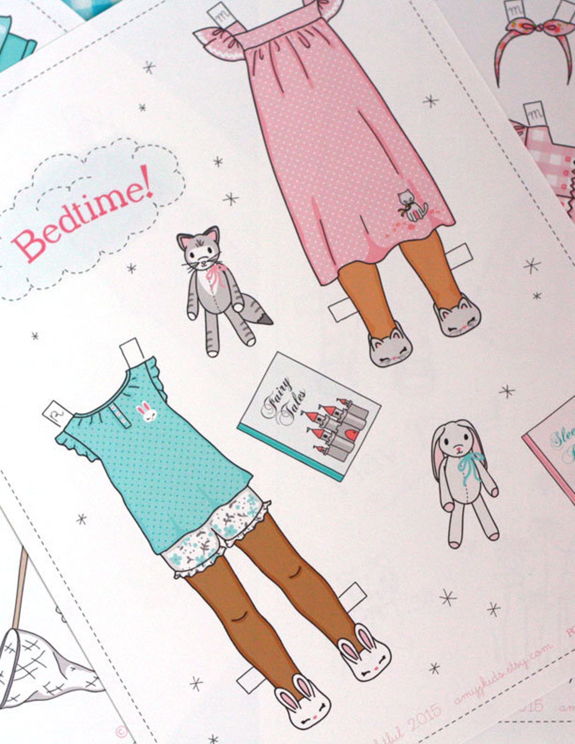 Millie & Ruby Printable Paper Dolls - PDF Instant Download - Medium ...