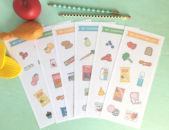 Pretend Play SHOPPING LISTS Printable Instant PDF Download - Etsy