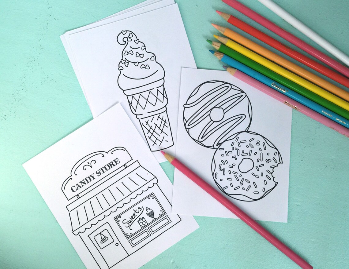 On-the-go MINI COLORING PAGES for Girls - Digital File- Instant ...