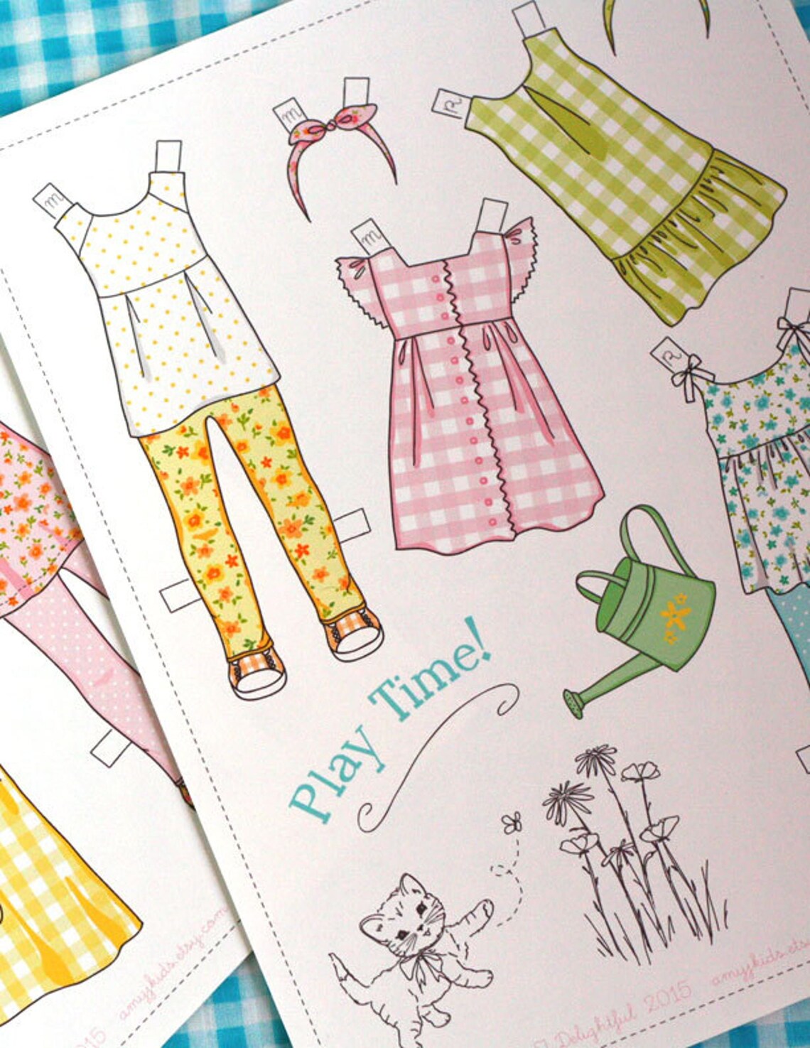 Millie & Ruby Printable Paper Dolls - PDF Instant Download - Medium ...