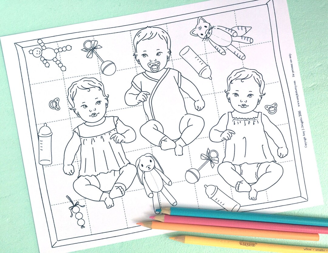 Printable BABIES! Coloring Page- Digital File- Instant Download-baby ...