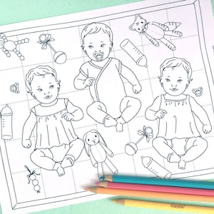 Printable BABIES! Coloring Page- Digital File- Instant Download-baby ...