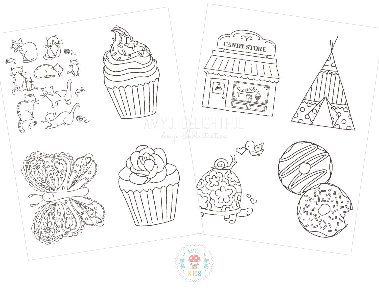 On-the-go MINI COLORING PAGES for Girls - Digital File- Instant ...