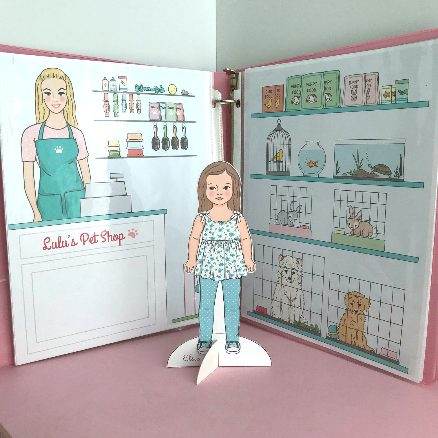 Printable Paper Doll PET SHOP Play Set- Pdf Instant Download- Puppy ...