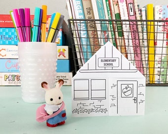 Printable Origami House to COLOR Digital File Instant | Etsy