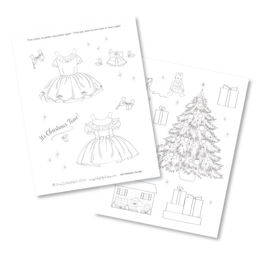 Printable CHRISTMAS TIME Add-on Set - PDF Instant Download - Paper ...