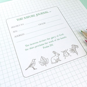 NATURE JOURNAL Printable- Instant PDF Download- Nature Study, First ...