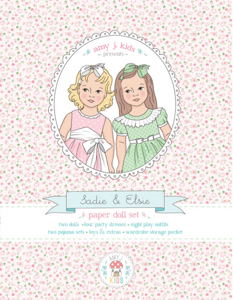 Sadie & Elsie Printable Paper Dolls PDF Instant Download - Etsy Canada