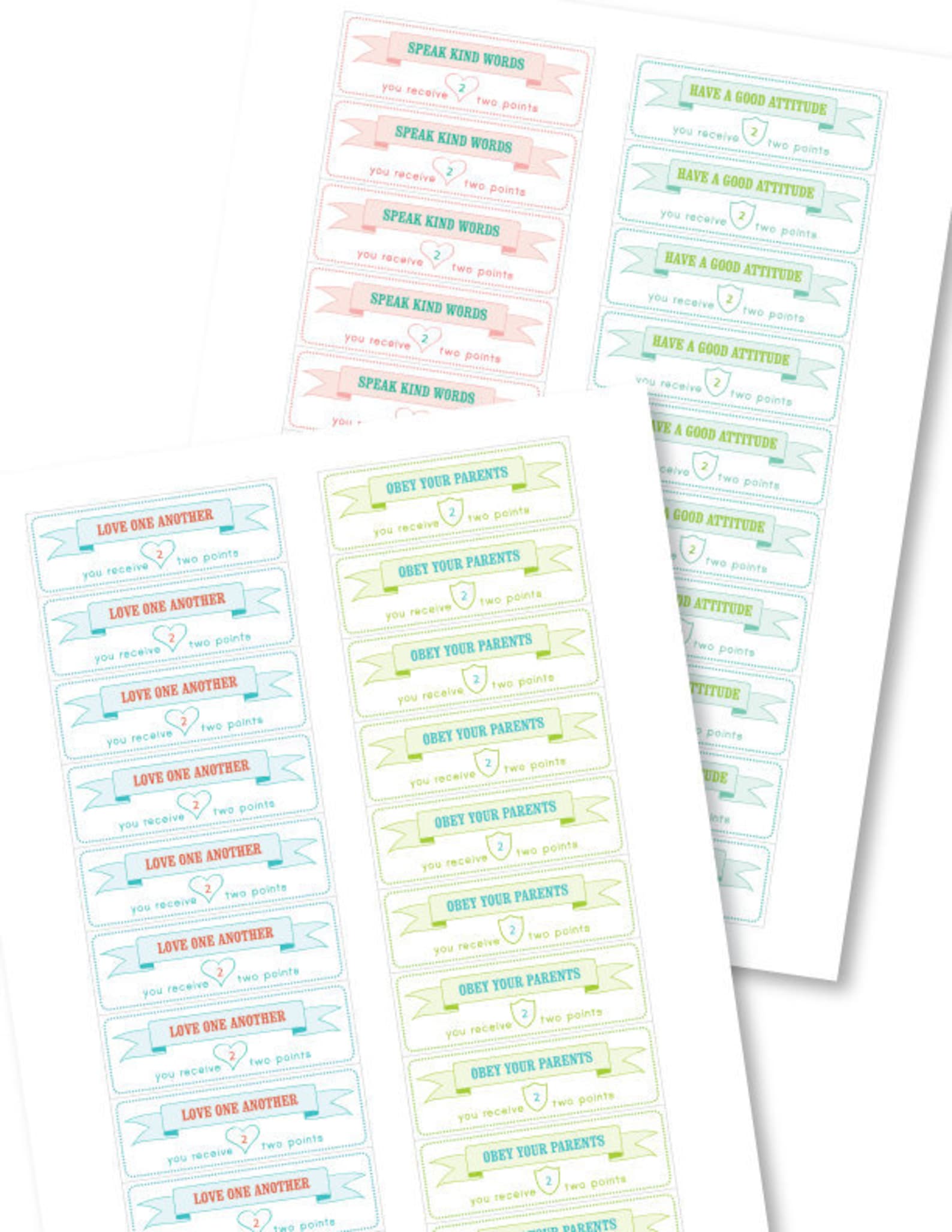 Kid's Printable REWARD TICKETS- Digital File Instant Download - Good ...