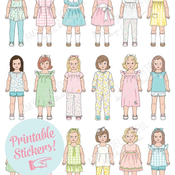 Paper Doll Stickers - Etsy